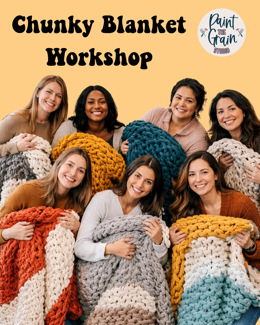 Chunky Knit Blankets-Special Event – Paint the Grain Studio