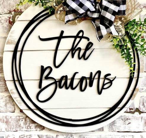 Circle Border Personalized- Round – Paint the Grain Studio